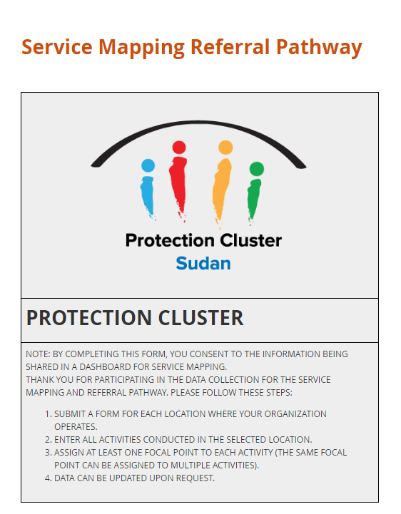 Sudan Protection Cluster - Services Mapping